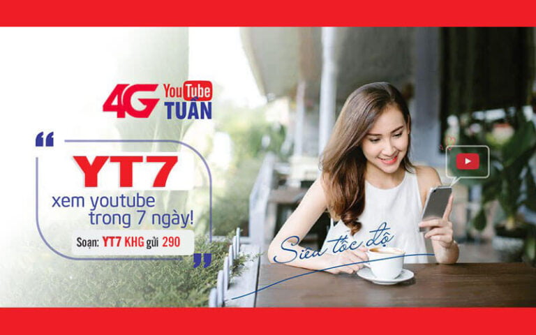 Gói YT7 Viettel miễn phí 100% Data Youtube giá rẻ chỉ 10k 1 tuần
